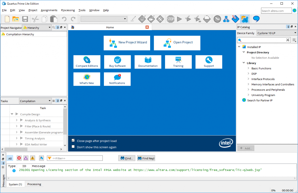 無償版 Quartus Prime Lite Editionインストール | 株式会社ファストリンクテック（FLTEK）